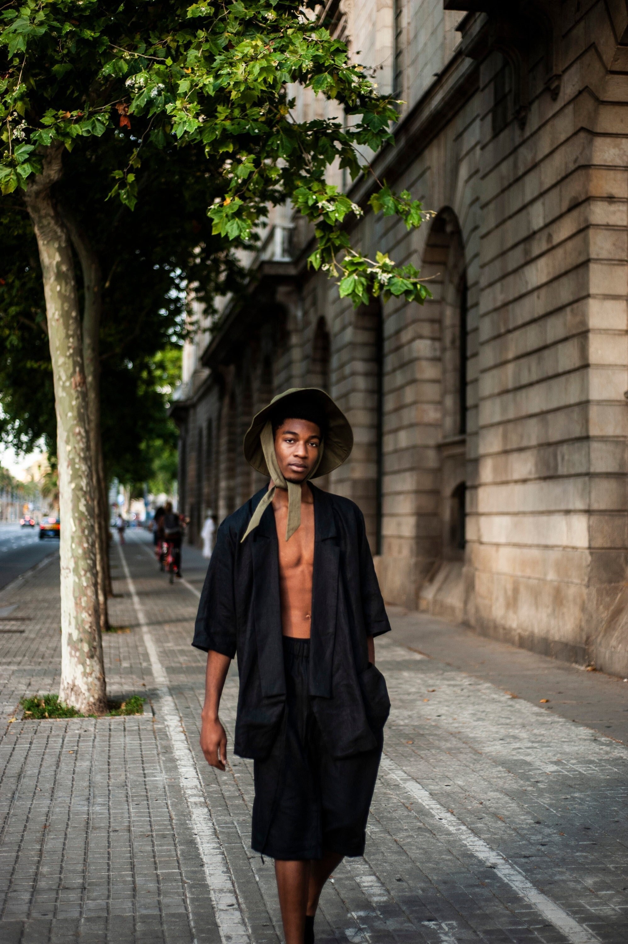 Men's Linen Shorts, Lounge Culottes With Drawstring, Cropped Linen ...