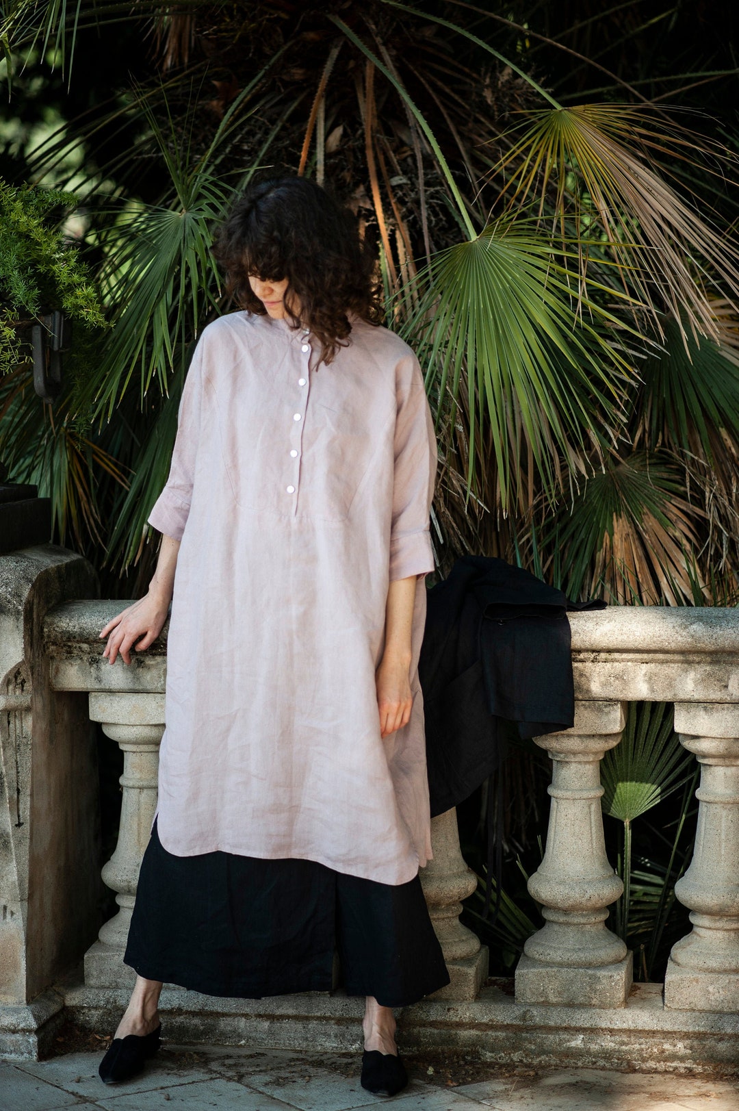 Linen Tunic Dress, Oversized Soft Linen Tunic, Plus Size Linen, Women's ...