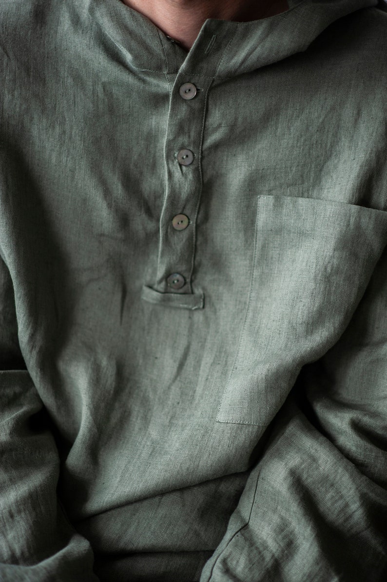 Men's Linen Hoodie, Summer Hoodie, Men's Blouson Jacket, Men's Linen ...