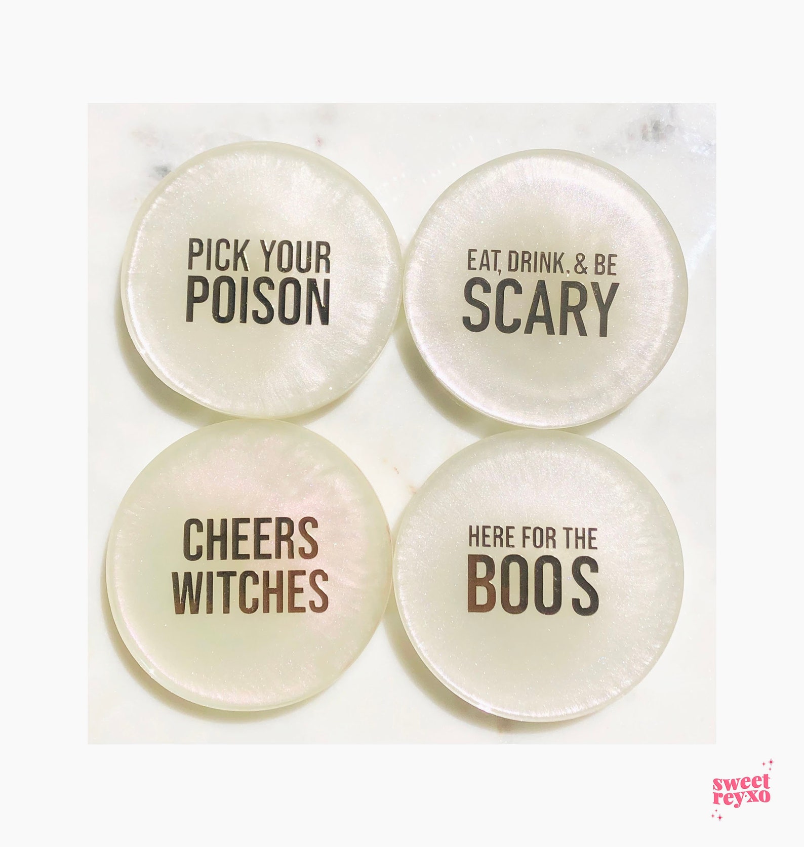 Halloween Coasters | Modern Halloween Home Decor | Halloween Home Decor ...