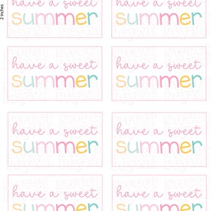 Summer End of Year Student Gift Tag Printable | Have a Sweet Summer ...