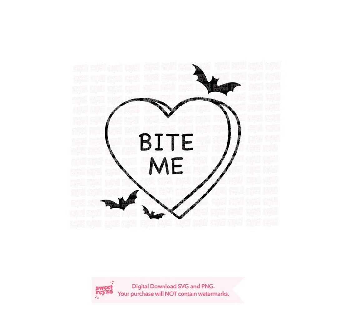 Valloween Spooky SVG | Bite Me Heart SVG | Spooky Valentine SVG ...