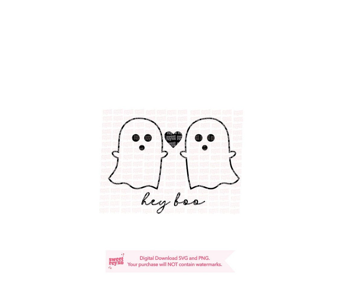 Hey Boo Ghost SVG Hey Boo Spooky Season SVG Boo Halloween SVG Hey Boo ...