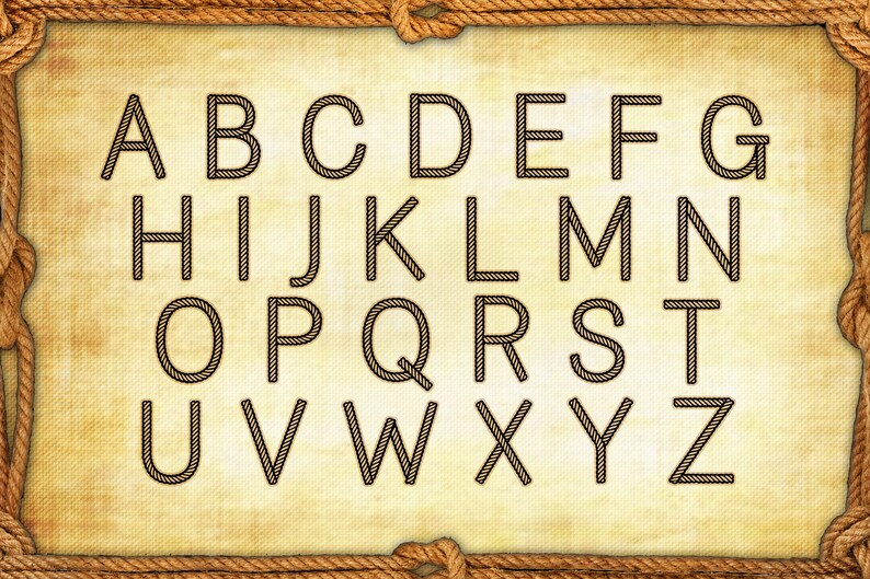 Twisting Lasso Font Decorative String Rope Display Fonts - Etsy