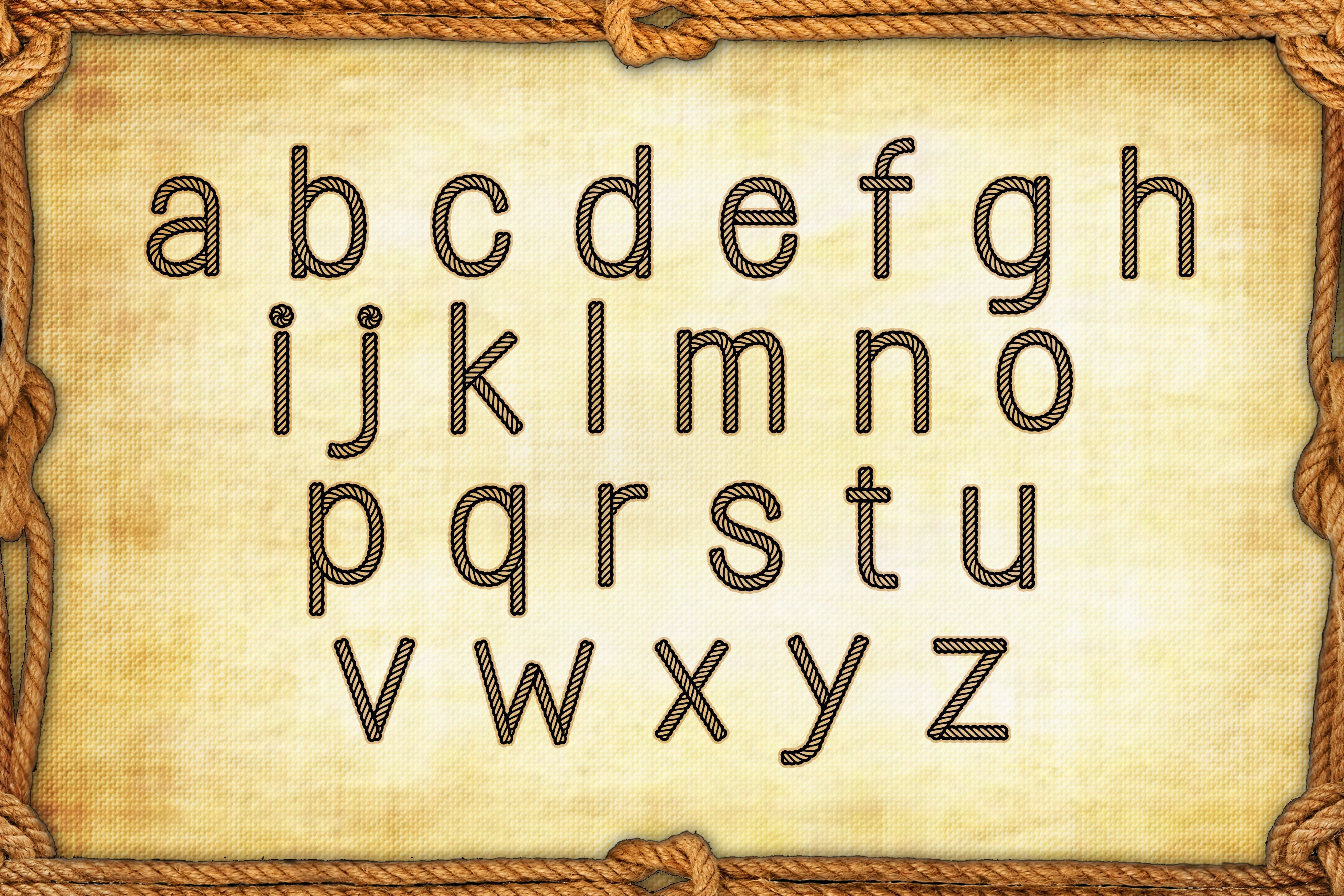 Twisting Lasso Font Decorative String Rope Display Fonts - Etsy