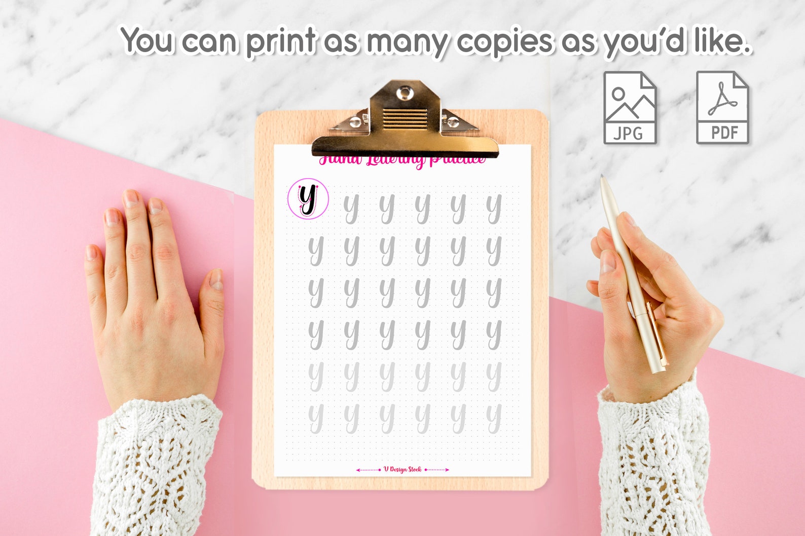 Calligraphy Alphabet Lettering Worksheets Hand-lettering Uppercase ...