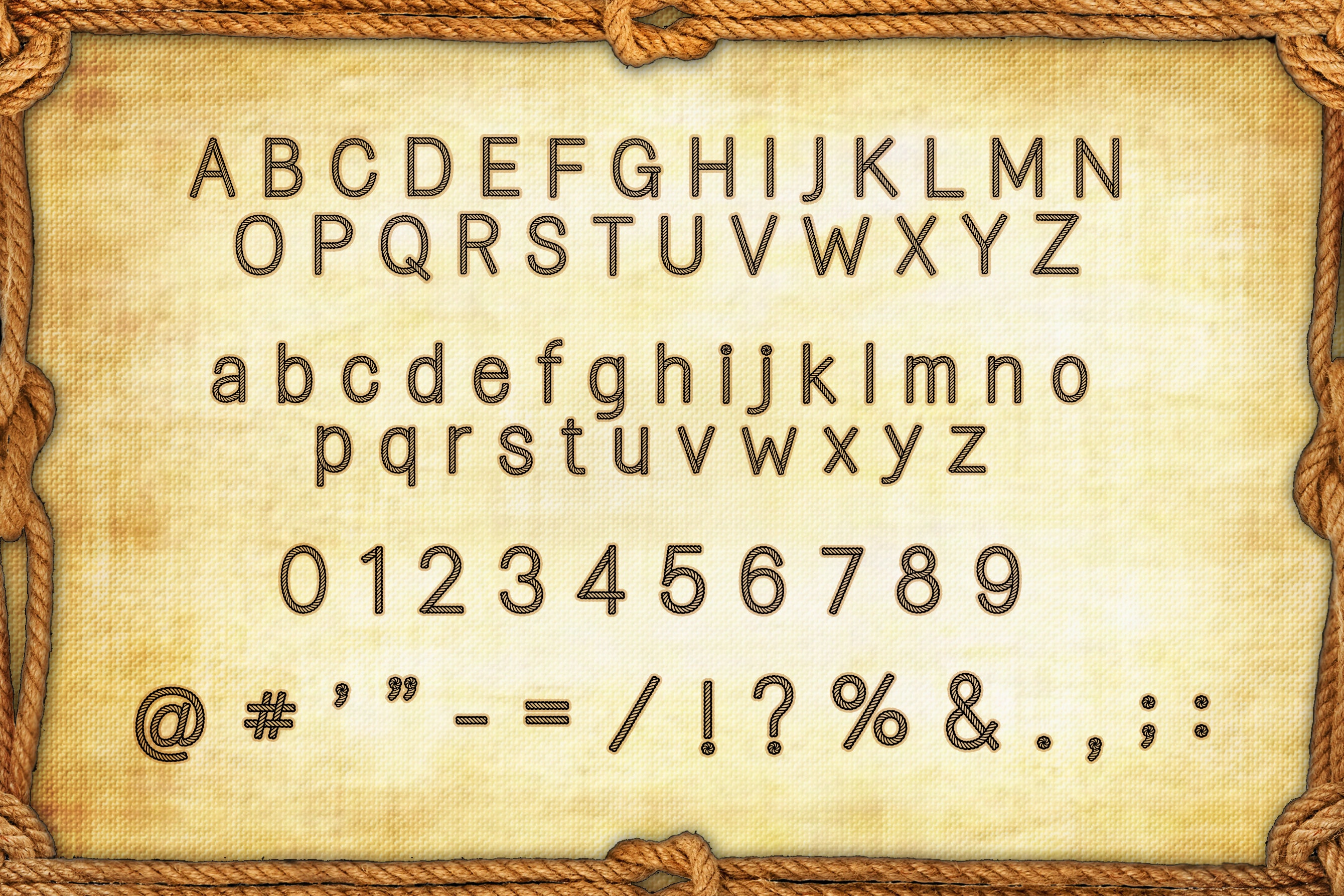 Twisting Lasso Font Decorative String Rope Display Fonts - Etsy