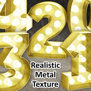 3D Marquee Light Bulb Number 0-9 Digital Download PNG - Etsy