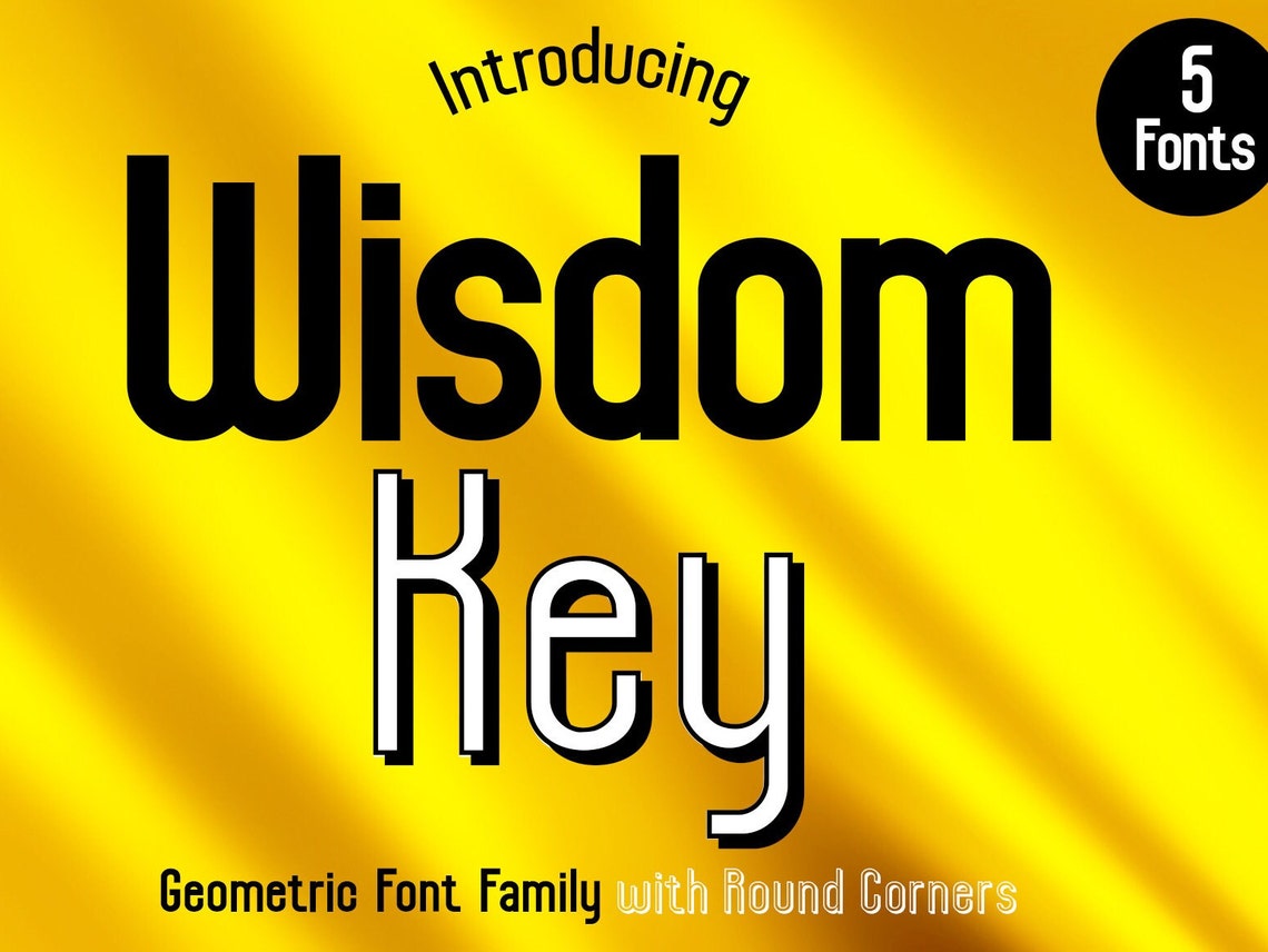 Wisdom Key Fonts Geometric Sans Serif Font Family With Round Corners ...