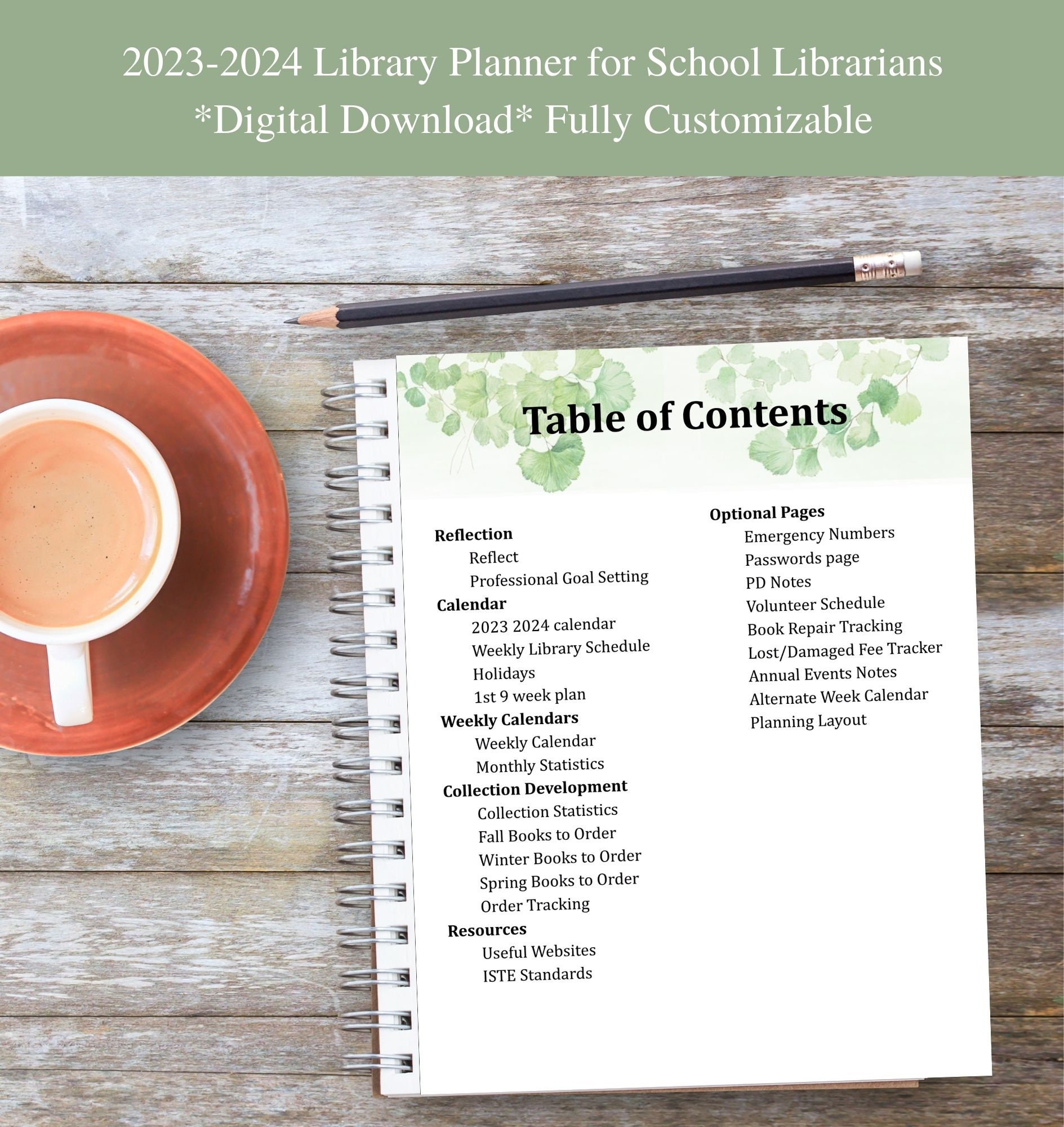 Librarian Academic 2023-2024 Planner - Etsy