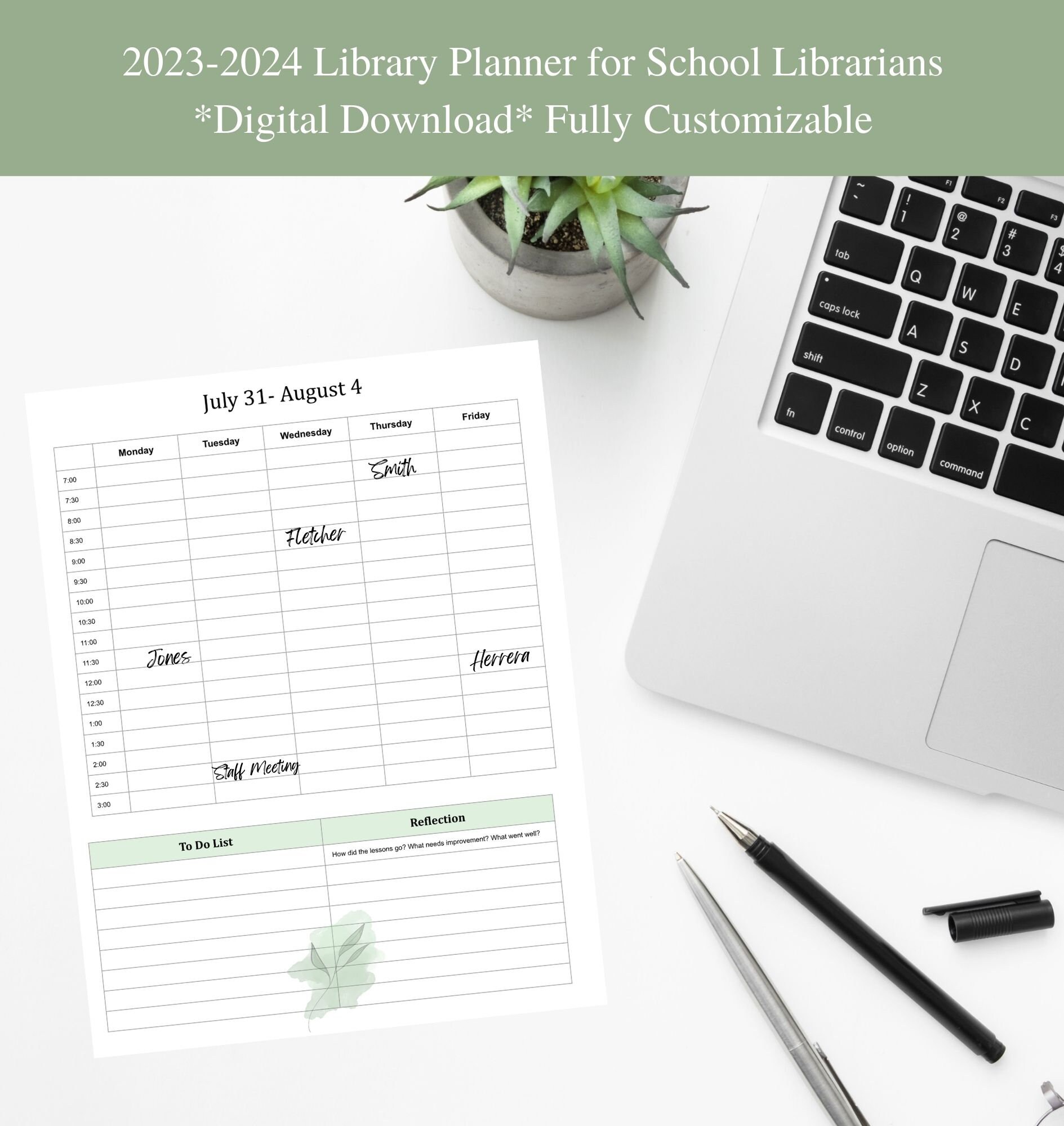 Librarian Academic 2023-2024 Planner - Etsy