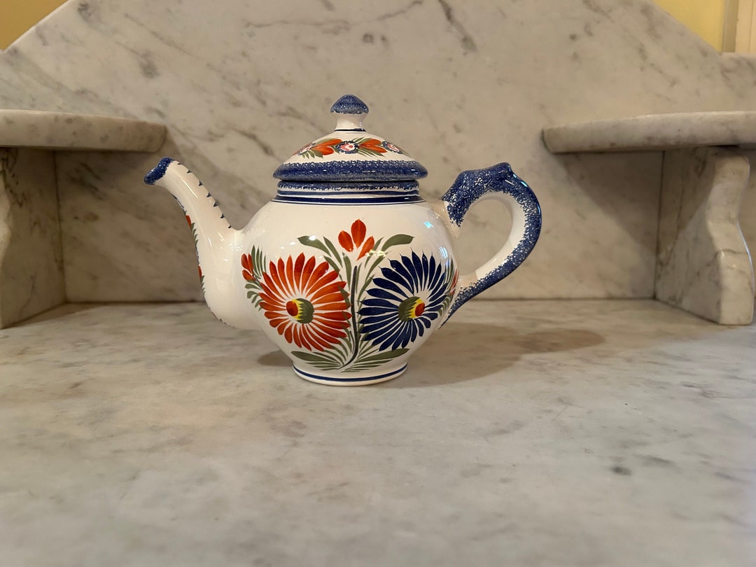 Henriot Quimper Fleuri Teapot - Etsy