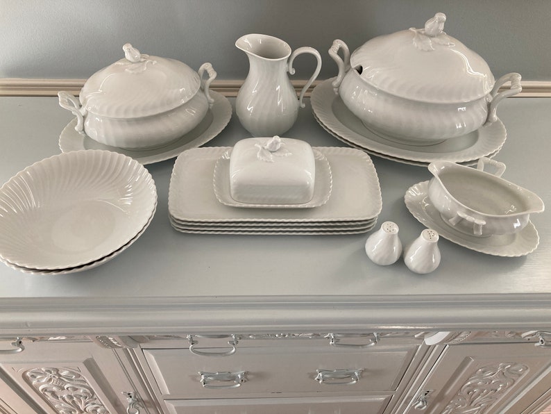 Vintage Kaiser Nicole All White Serving Pieces - Etsy