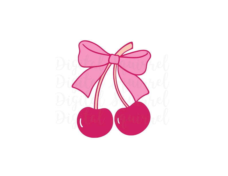 Cherry Bow SVG Cherry Png Cherry Bow Sublimation png Pdf Jpg Coquette ...