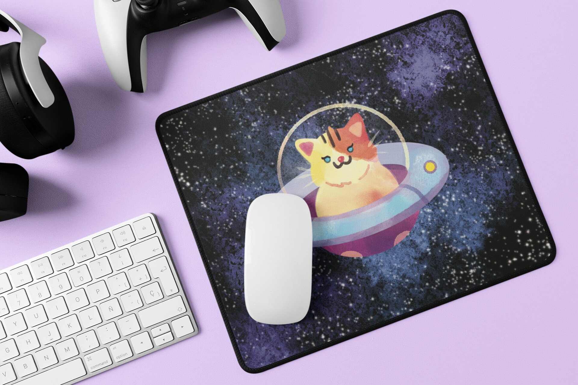 Space Cat Digital Wall Art, Cat Printable Download, Wall Decor, Cat ...