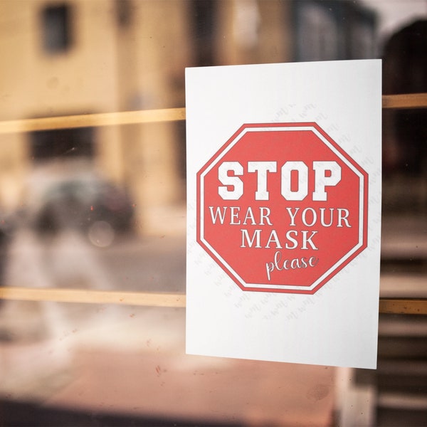 Please Wear Mask Printable - Etsy