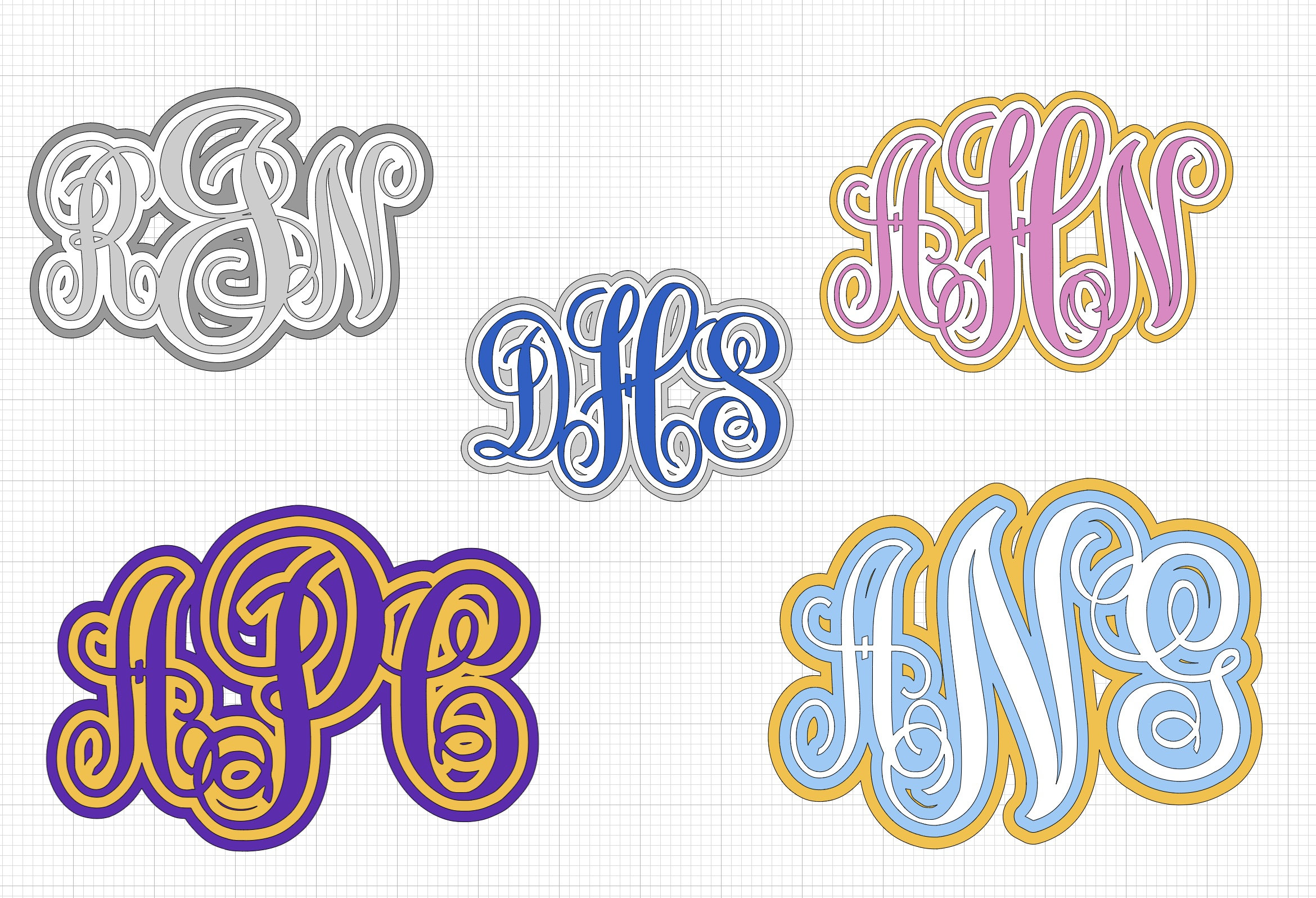 Custom Homecoming Monogram SVG, Made to Order Monogram Cut File ...