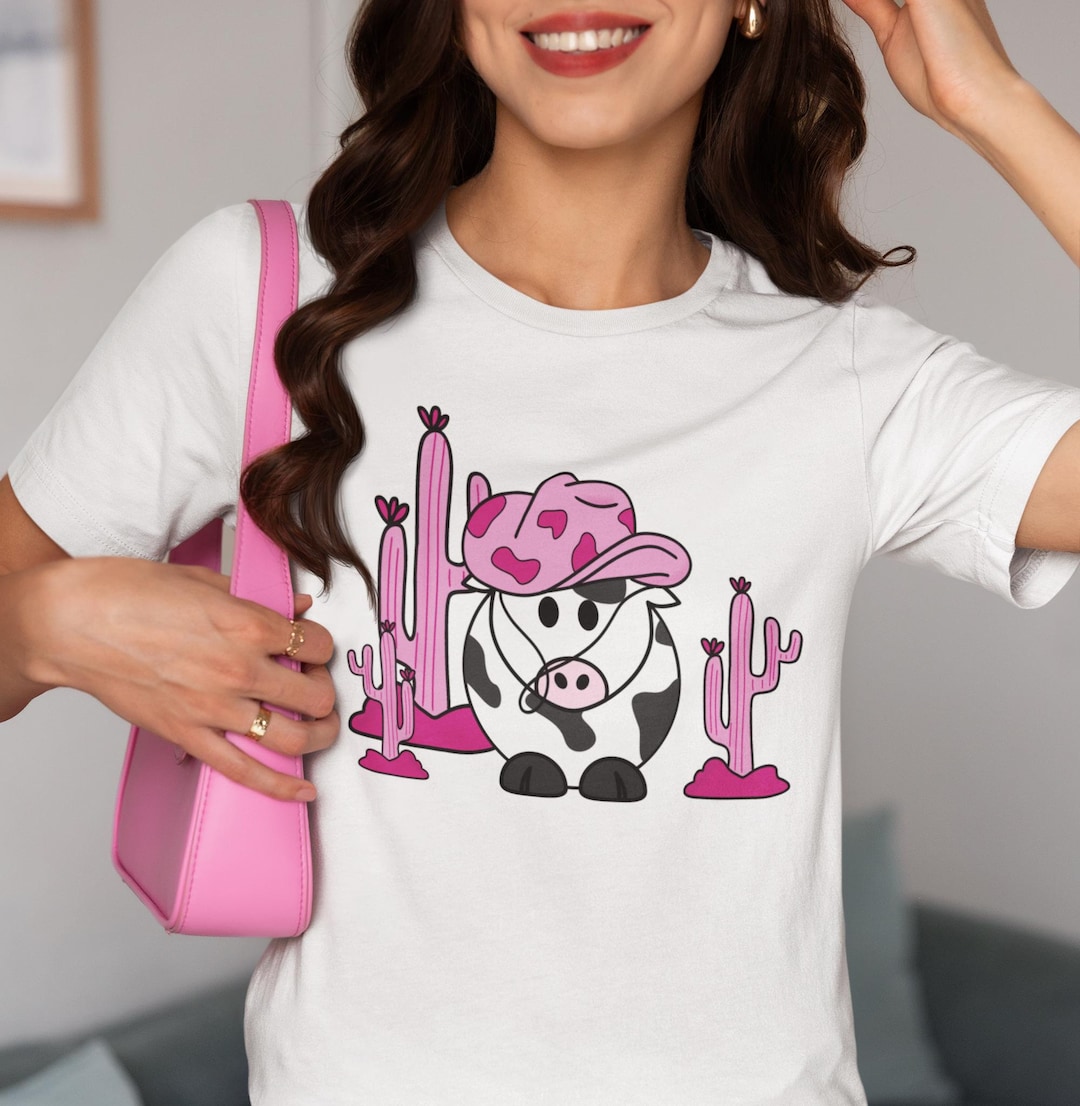 Pink Cow Clipart, Pink Cow PNG, Pink is My Color Cow, Cute Cow PNG ...