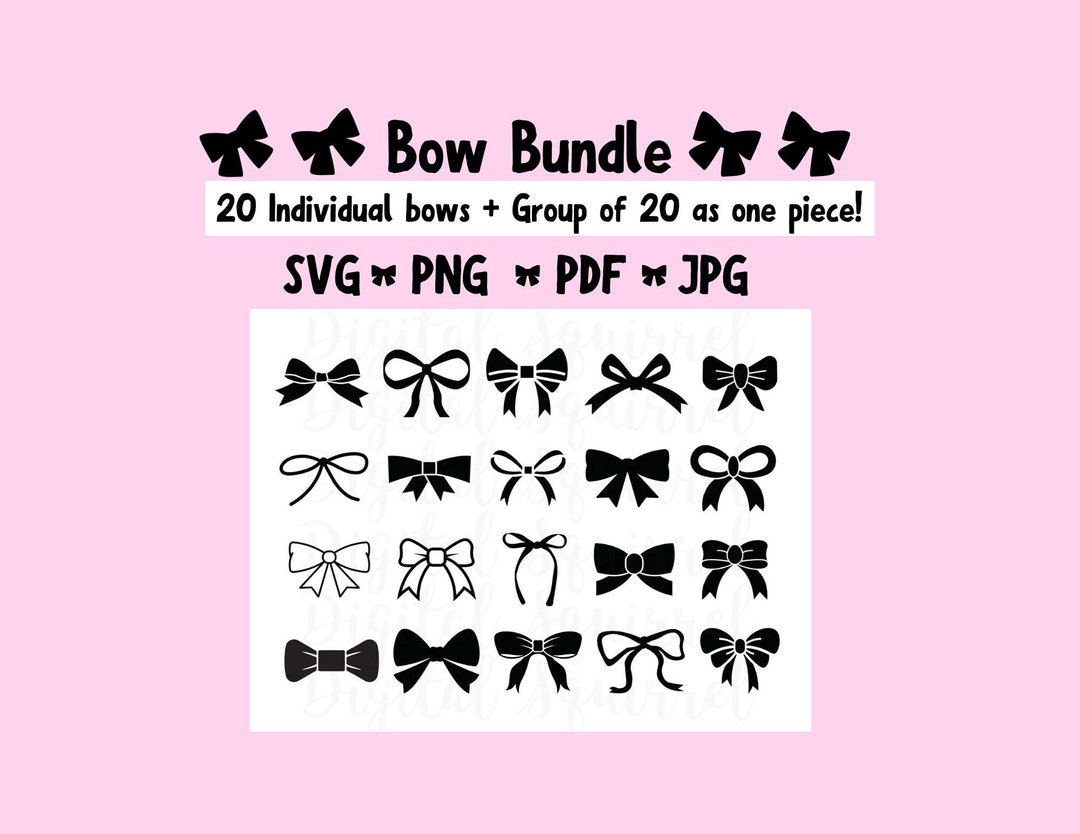 Bow Tie SVG| Bundle Bows Svg Png JPG PDF | Coquette Bow | Cricut Cut ...