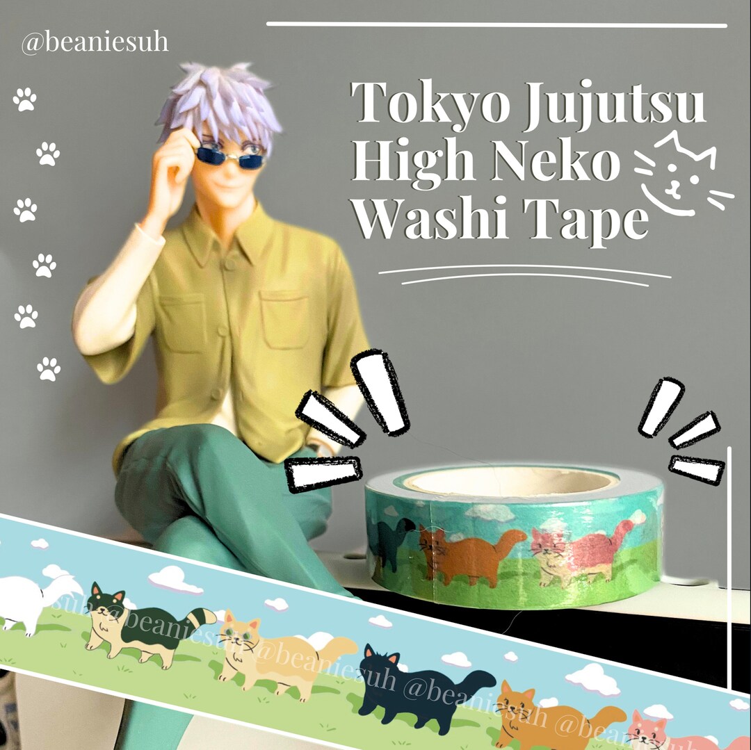 Jujutsu Kaisen Washi Tape Neko Edition - Etsy