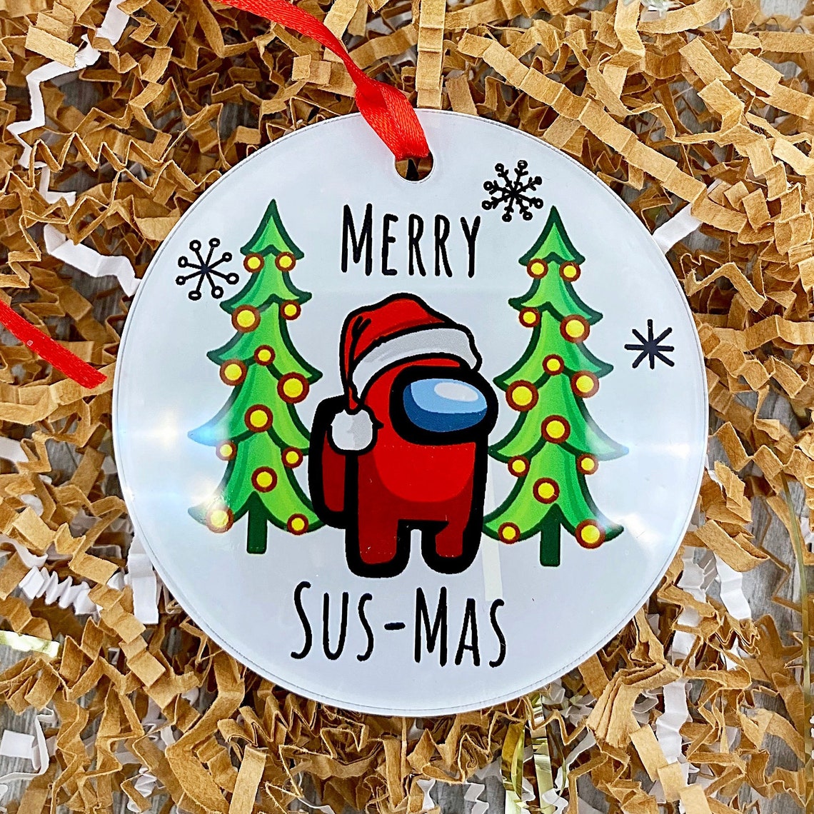 Among Us Merry Sus-mas Christmas Ornament Among Us Gift - Etsy