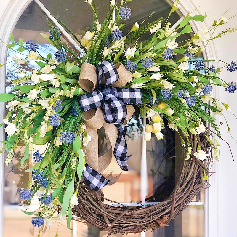 Ribbon Door Wreath - Etsy