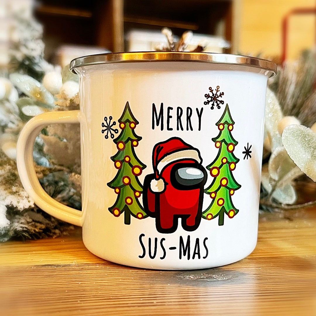 Among Us Merry Sus-mas Christmas Camp Mug, Among Us Gift Ideas, Among ...