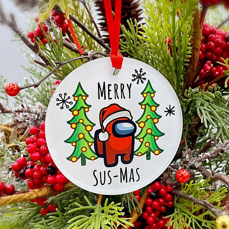 Among Us Merry Sus-mas Christmas Ornament Among Us Gift - Etsy