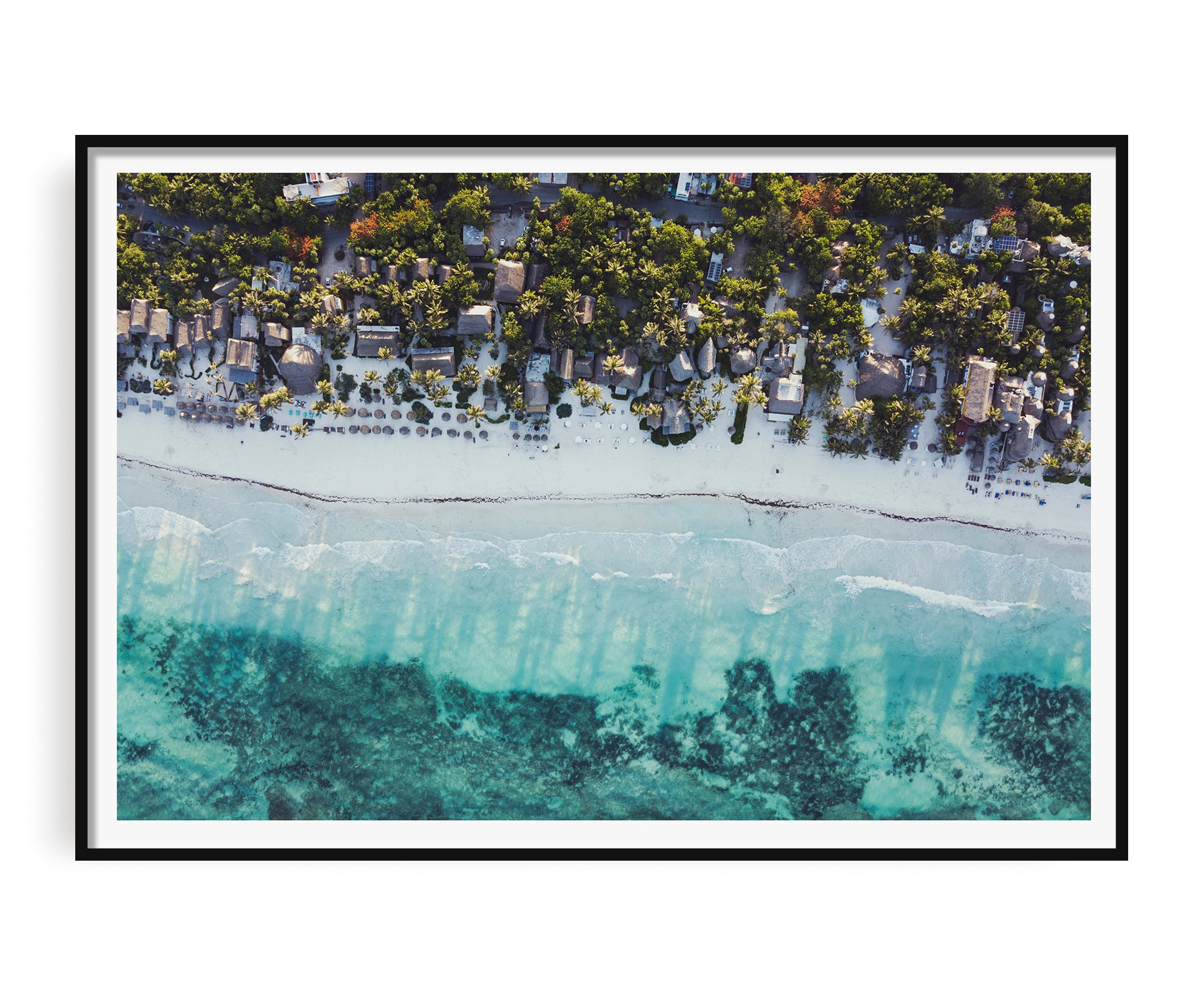 Tulum Mexico From Above Ocean Wall Art Tulum Wall Art - Etsy