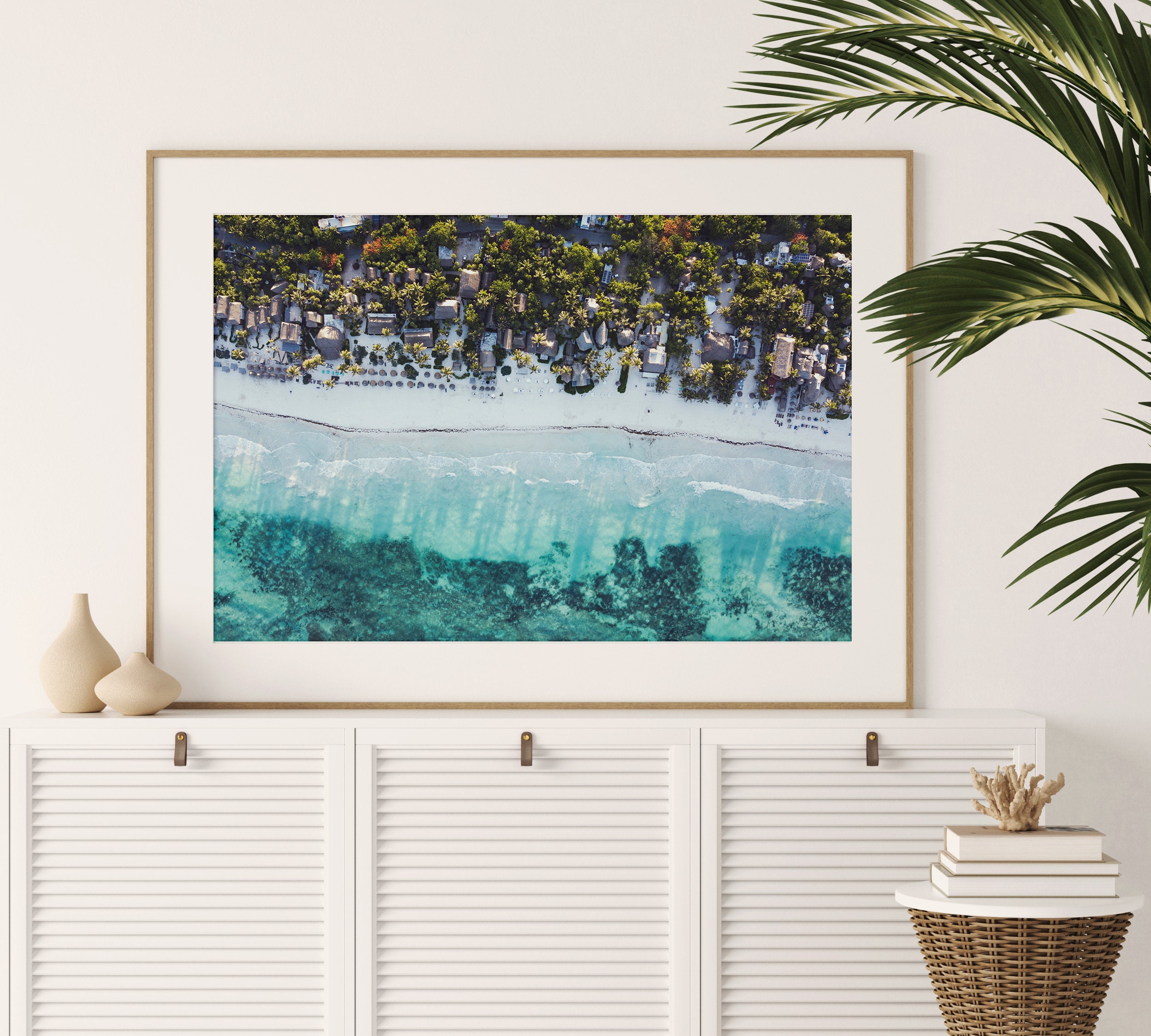 Tulum Mexico From Above Ocean Wall Art Tulum Wall Art - Etsy