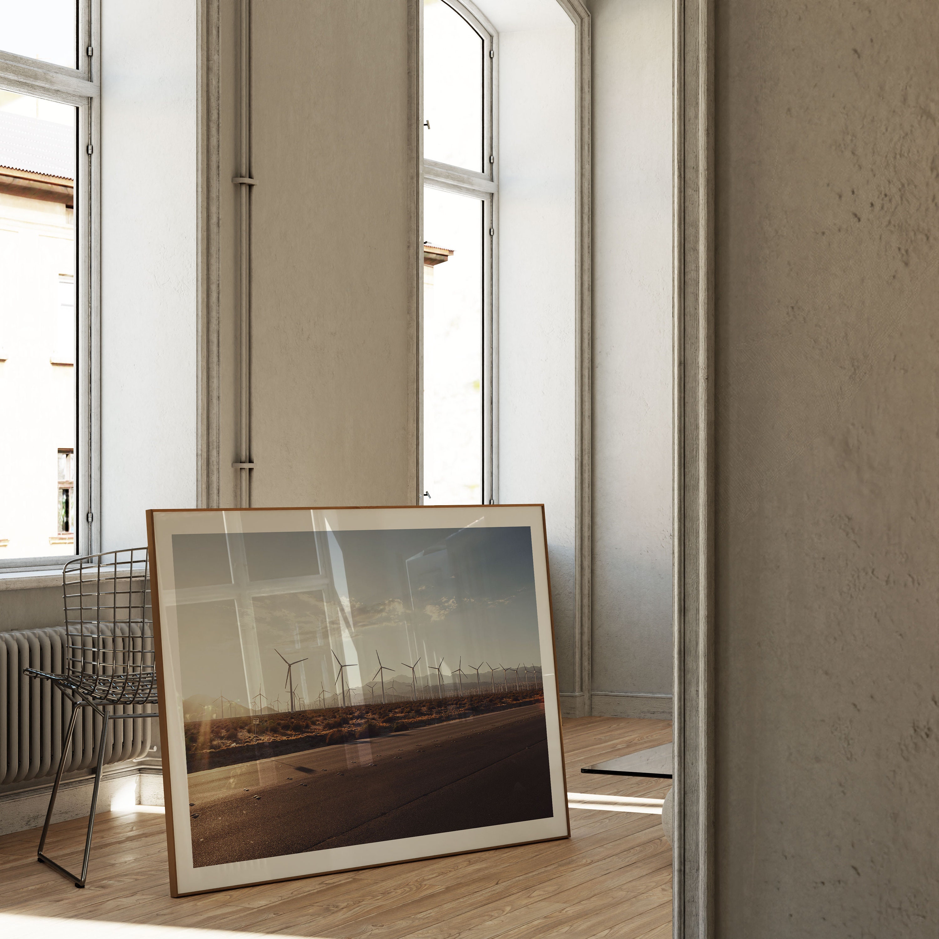 Palm Springs Wind Farm Wall Art Palm Springs Wall Art Desert Wind Farm ...