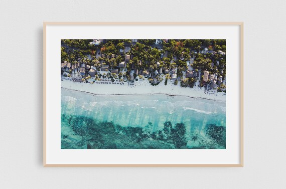 Tulum Mexico From Above Ocean Wall Art Tulum Wall Art Fine | Etsy