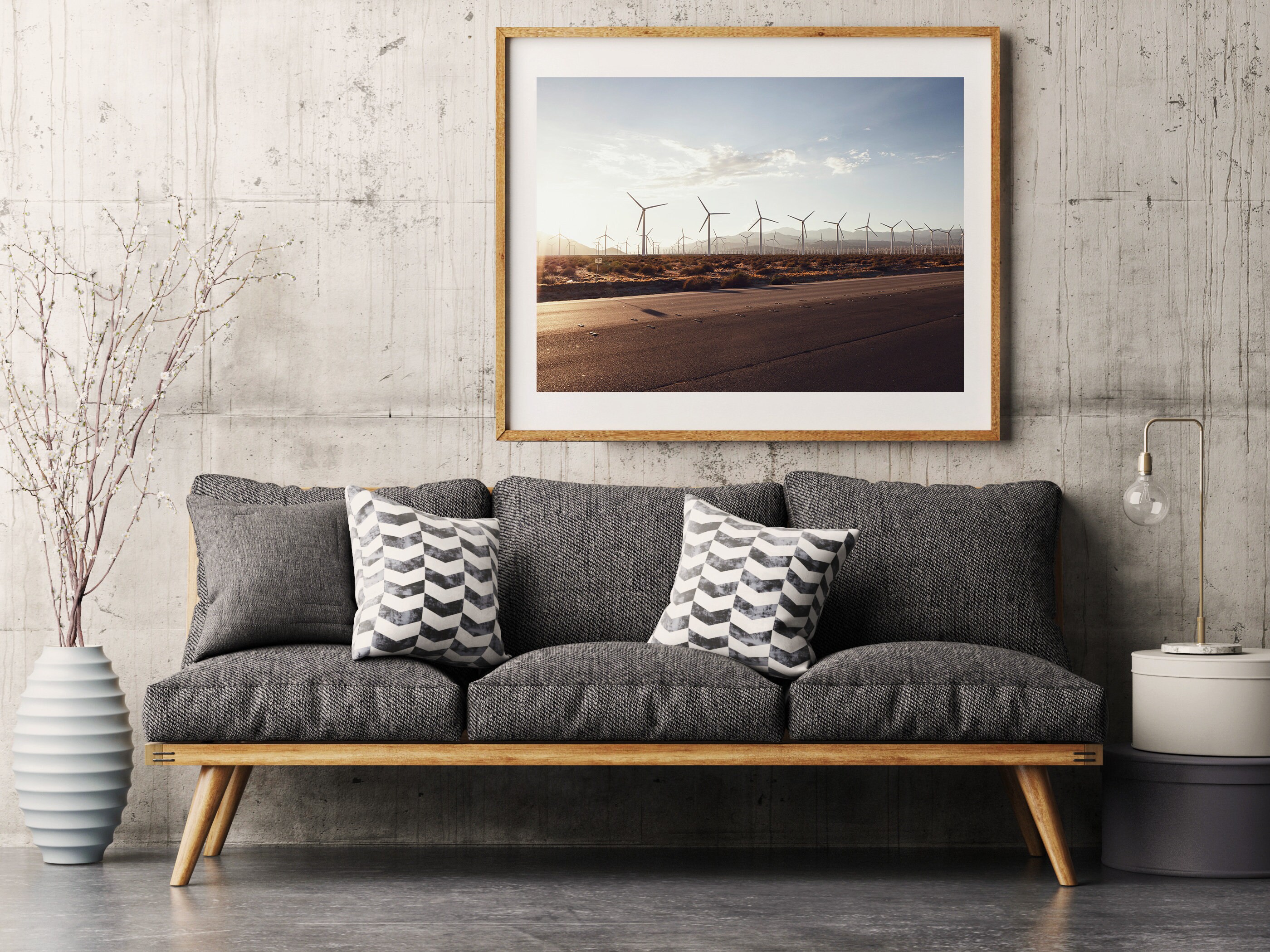 Palm Springs Wind Farm Wall Art Palm Springs Wall Art Desert Wind Farm ...