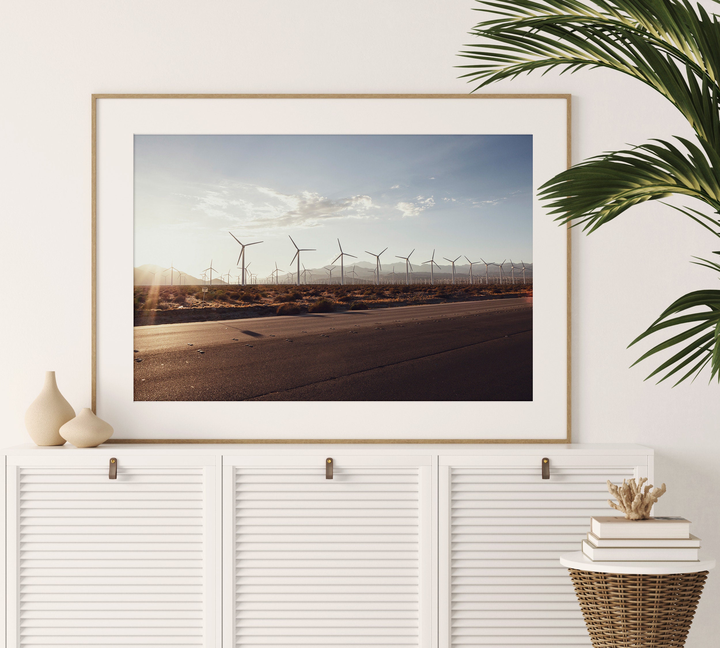 Palm Springs Wind Farm Wall Art Palm Springs Wall Art Desert Wind Farm ...