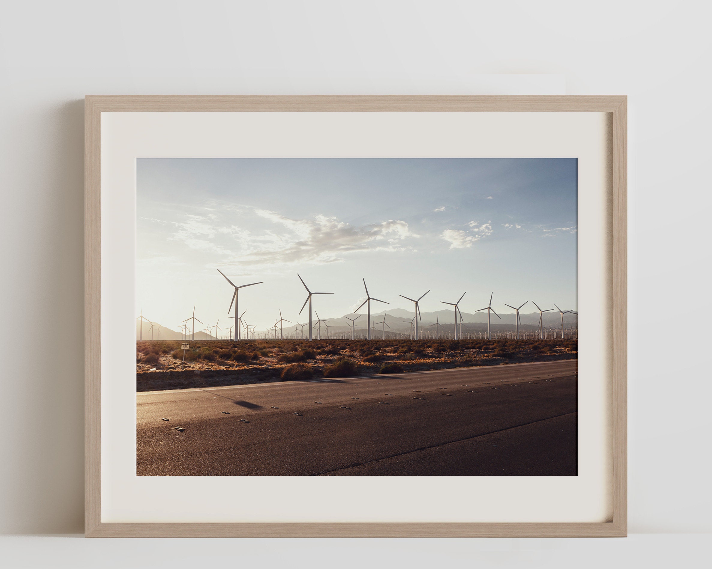 Palm Springs Wind Farm Wall Art Palm Springs Wall Art Desert Wind Farm ...