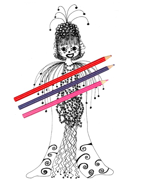 PRINCESS FAIRY TALE Coloring Page Printable Download - Etsy