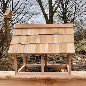 Timber Frame Style Bird Feeder, Picnic Shelter Style, Platform Feeder ...