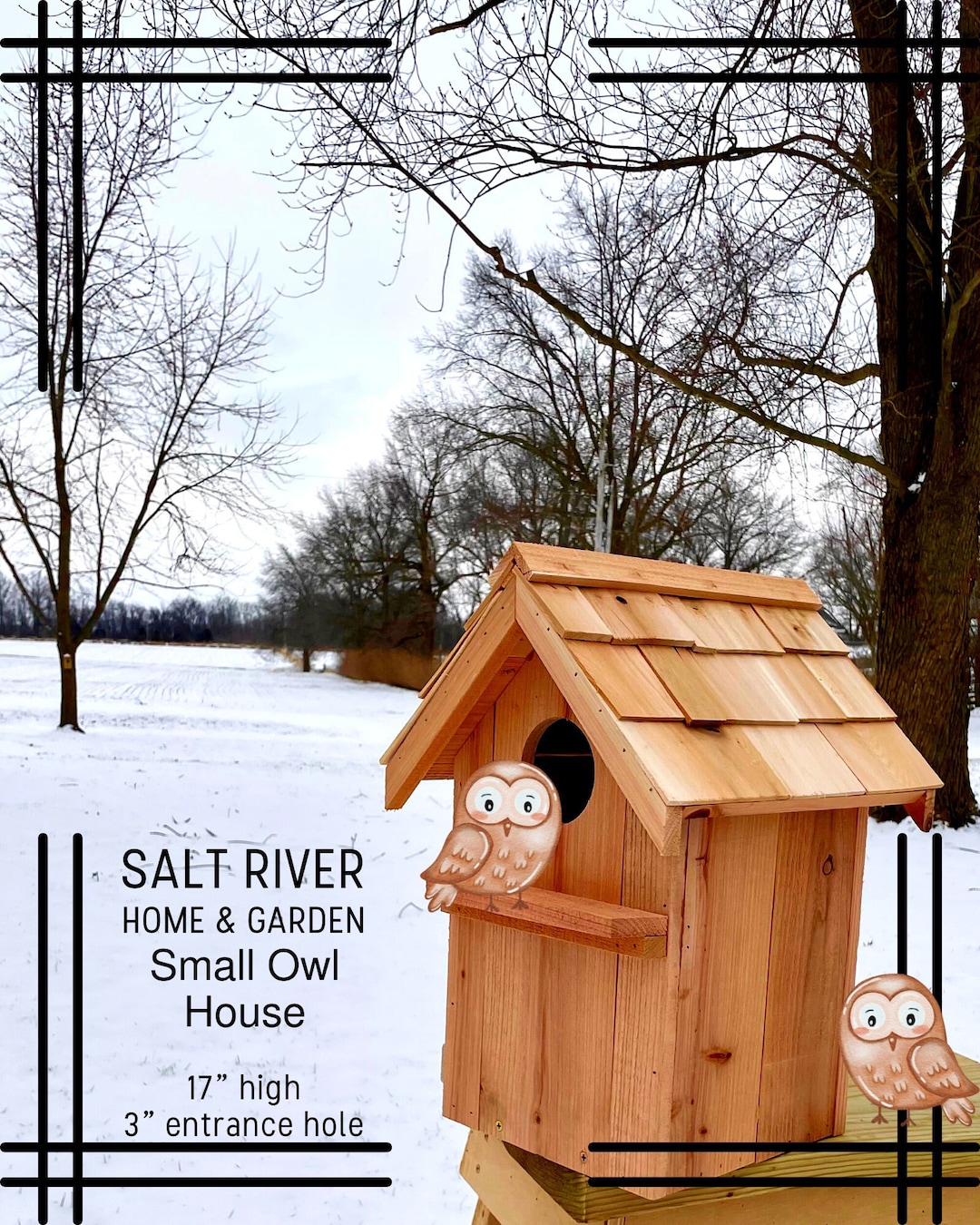 Small Owl House, Screech Owl, Saw-whet Owl, Small Owl Nesting Box ...