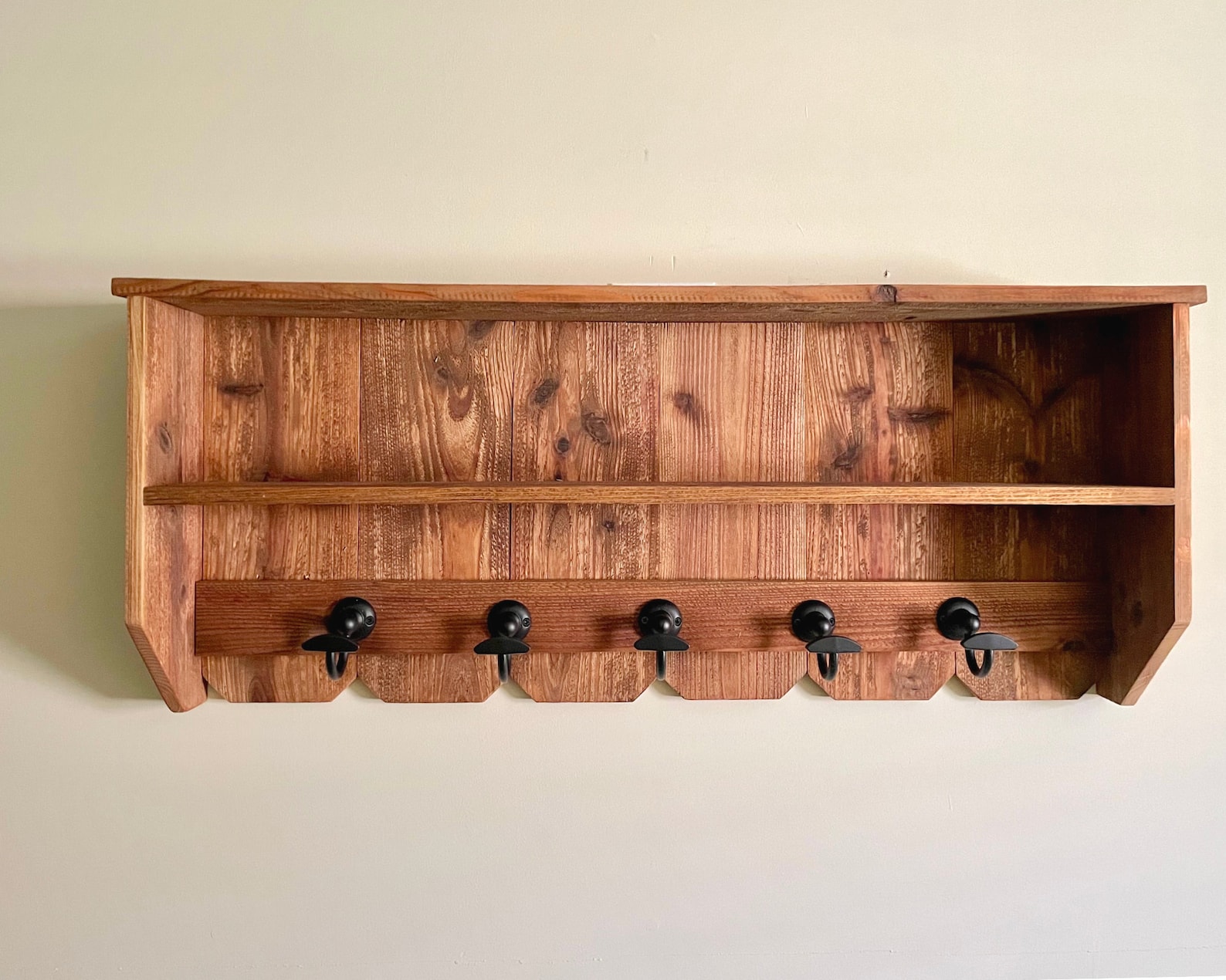 Entryway Coat Rack Wall Mounted Coat Rack Rustic Coat Rack | Etsy