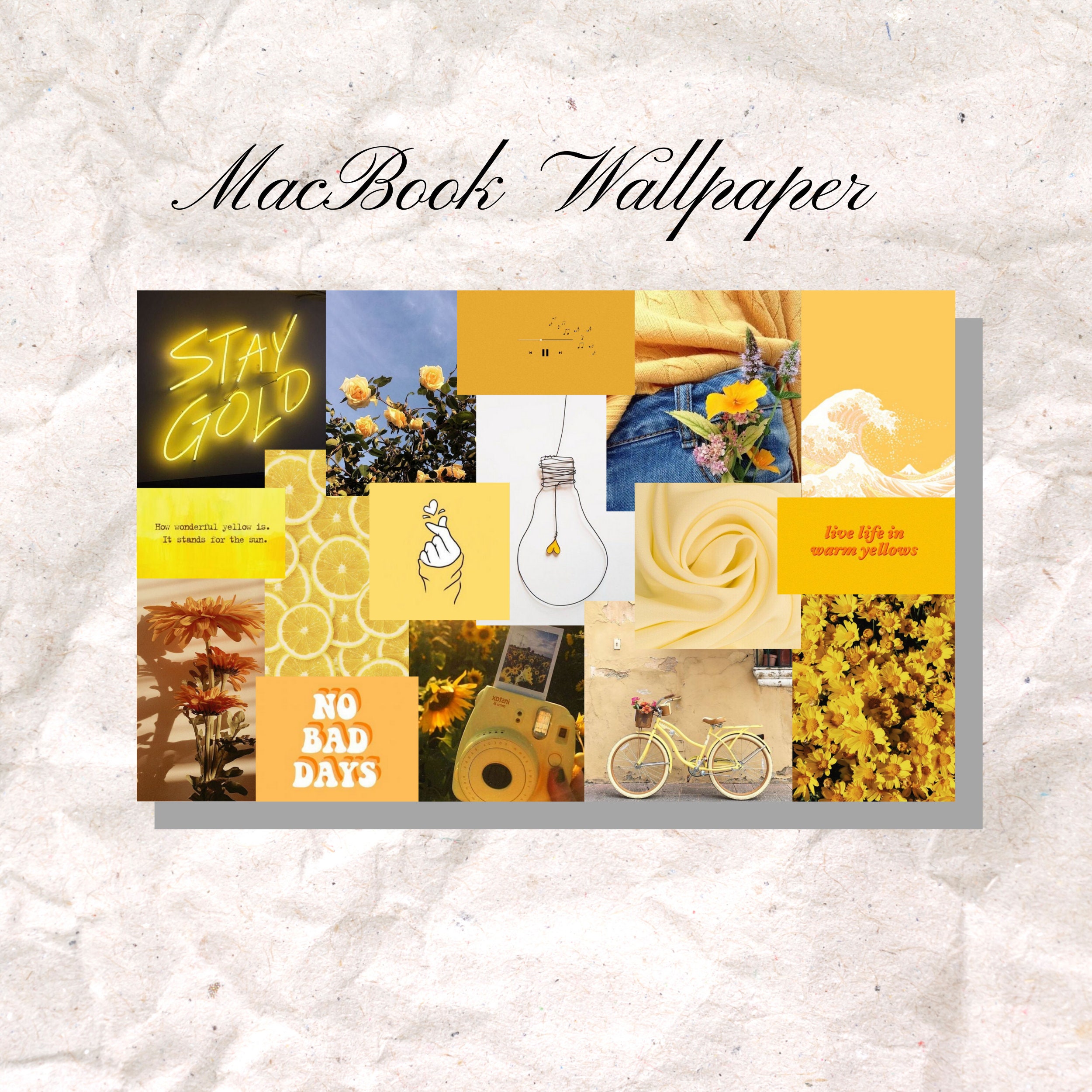 Stylish MacBook Wallpaper | MacBook Screensaver | Yellow Wallpaper ...