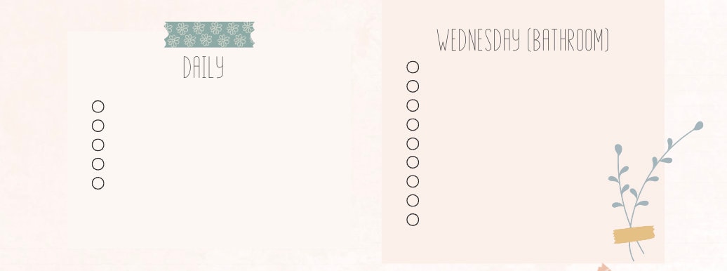 Editable Cleaning Checklist | Aesthetic Cleaning Checklist | Editable ...