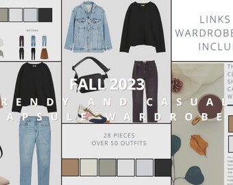 2023 Casual and Trendy Fall Capsule Wardrobe (Instant Download) - Etsy