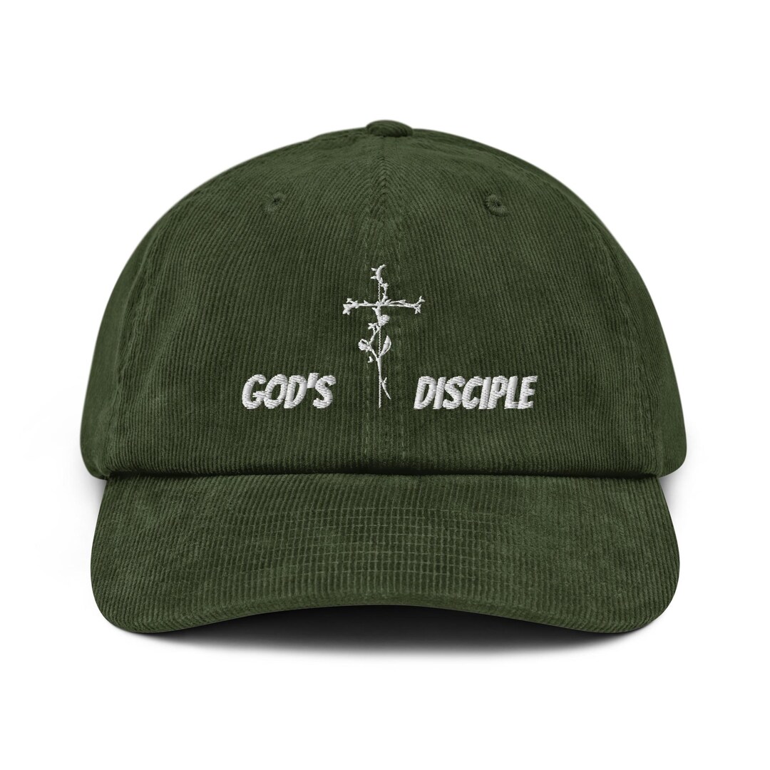 God's Disciple Corduroy Hat: Embroidered Christian Baseball Cap - Etsy