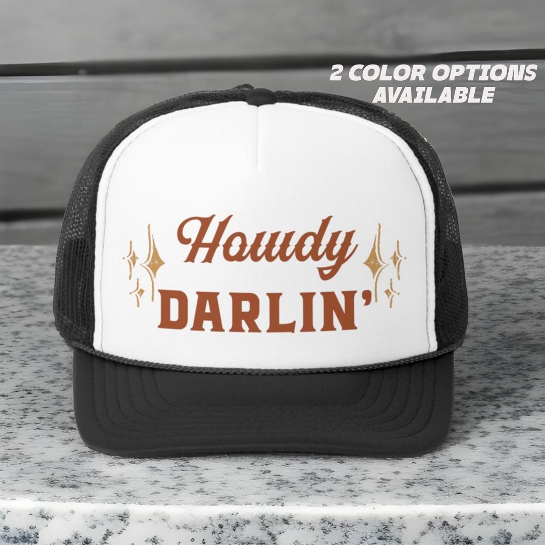 Howdy Darlin' Western Country Foam Trucker Hat, Vintage Retro Inspired ...