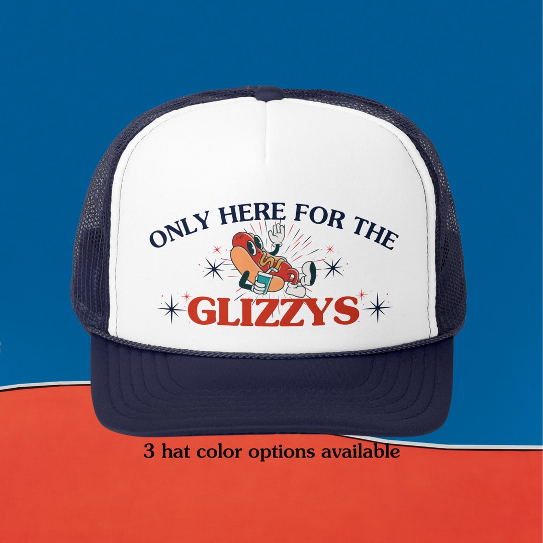 Only Here for the Glizzy Foam Mesh Trucker Hat, USA Party Hat, America ...