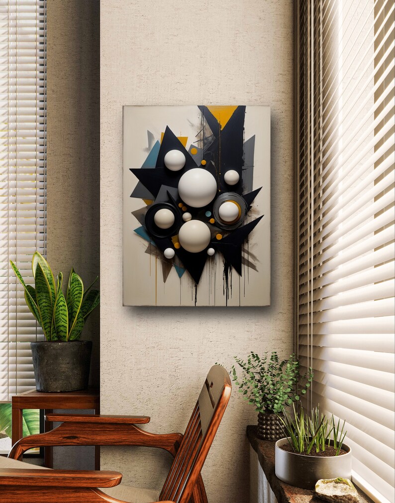 Abstract Painting Wall Art, Classy Home Decor Canvas, Modern Artwork ...