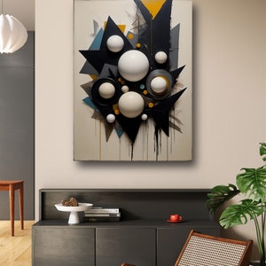 Abstract Painting Wall Art, Classy Home Decor Canvas, Modern Artwork ...