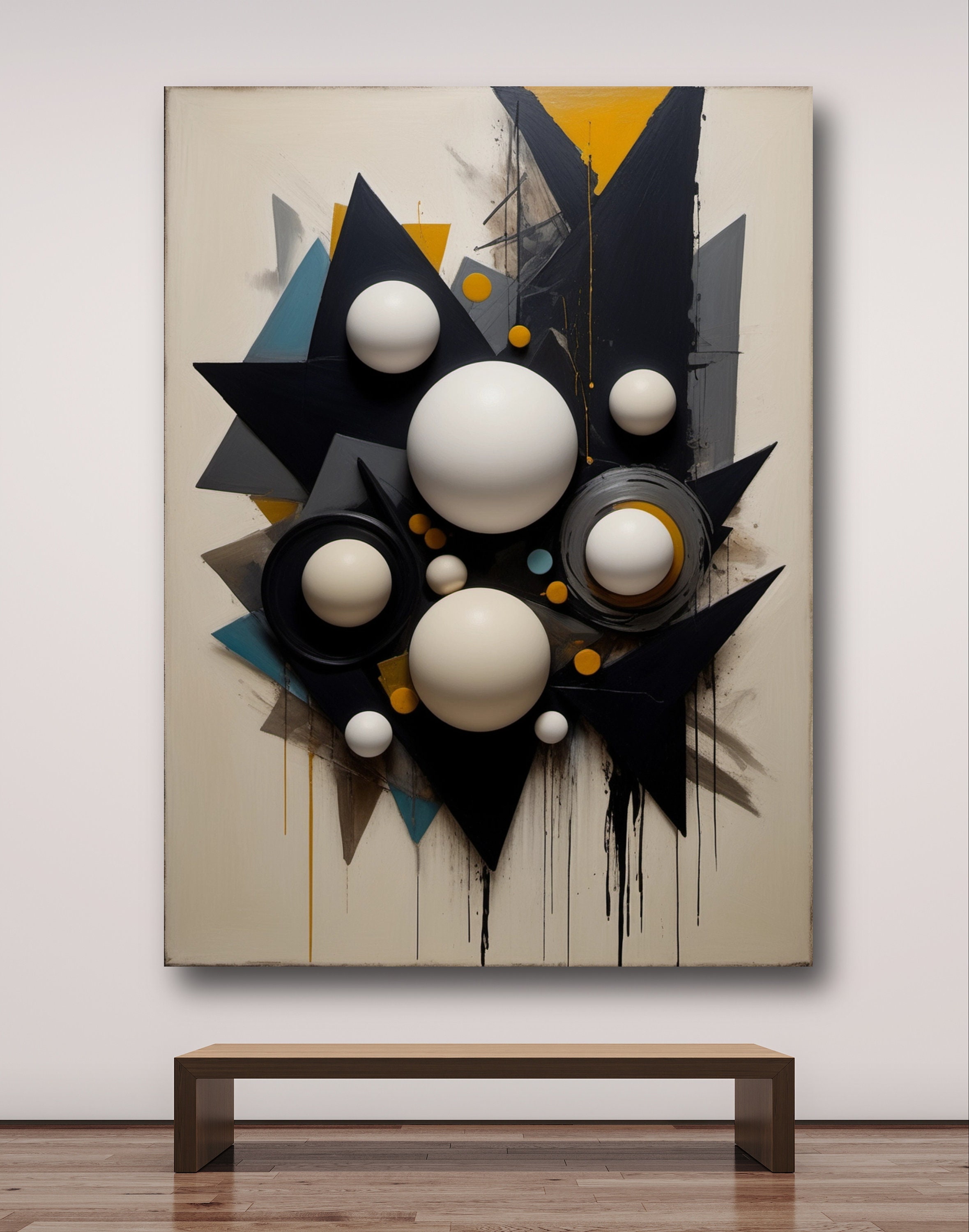 Abstract Painting Wall Art, Classy Home Decor Canvas, Modern Artwork ...