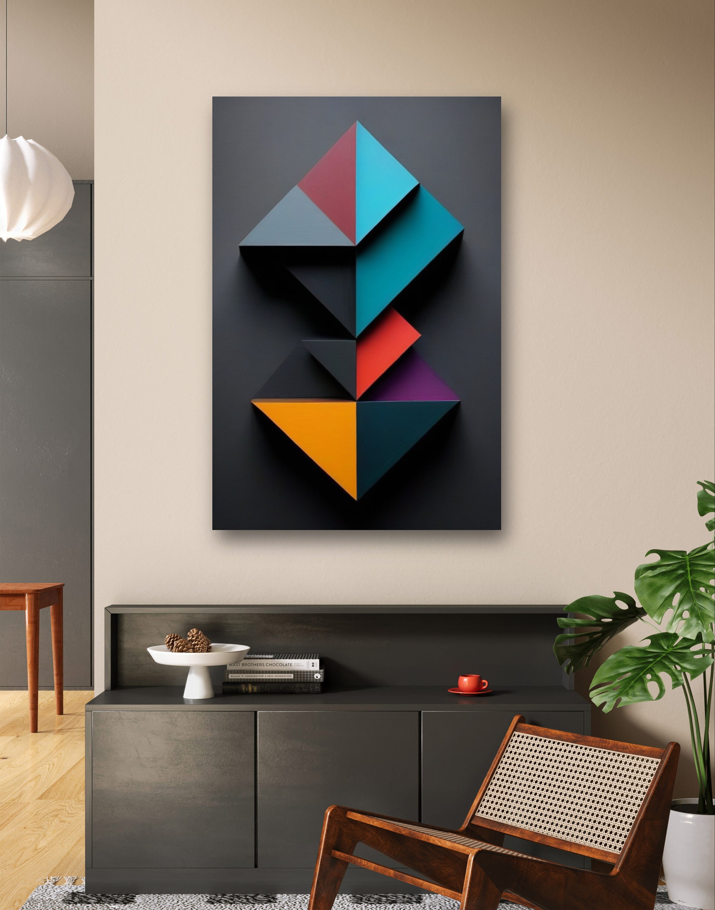 Abstract Painting Wall Art, Classy Home Decor Canvas, Modern Artwork ...