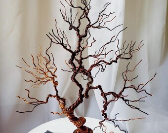 Handmade Copper Wire Tree Sculpture, One of One, Rare Find, Great Home ...